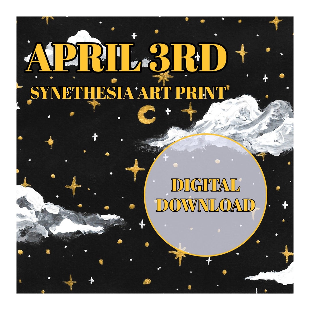 April 3rd Birthday Painting Digital Artwork - High Quality Art Prints ...