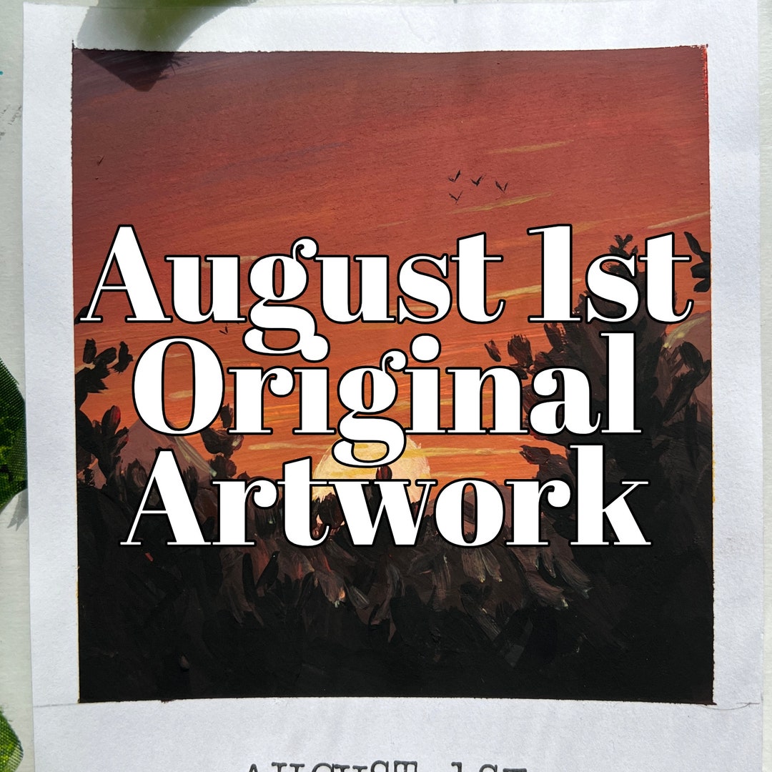 August 1st Birthday Painting - Artwork - Hand Painted - Synesthesia Art ...