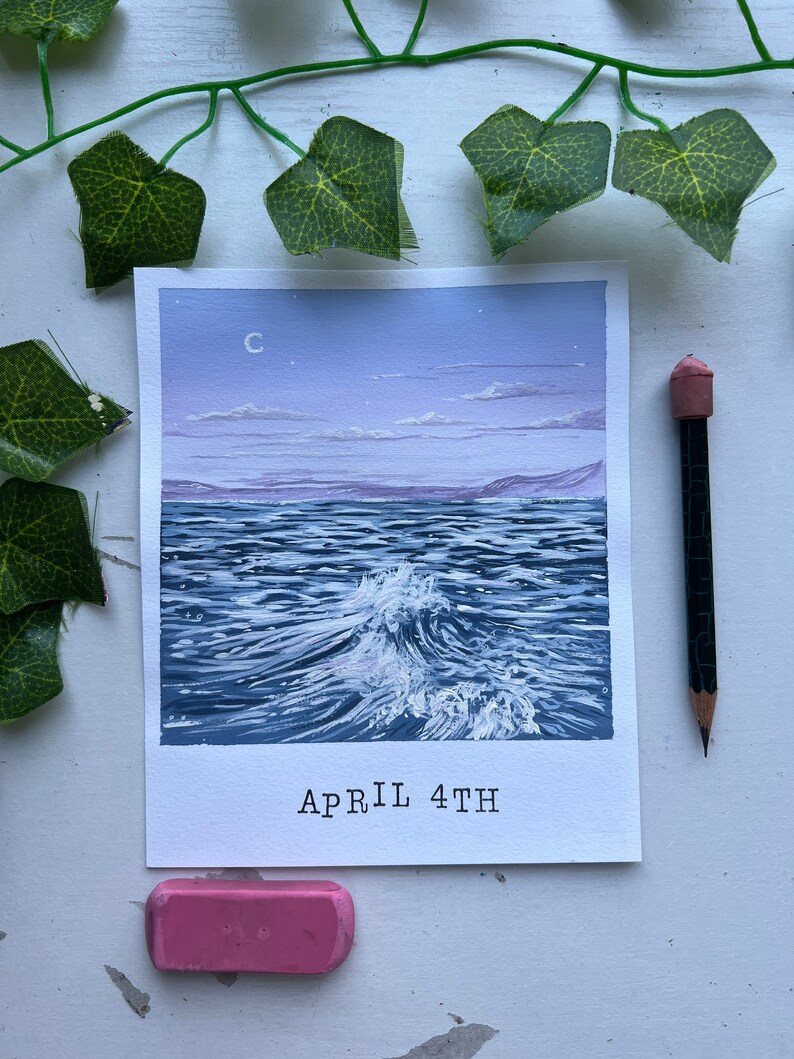 April 4th Birthday Painting Digital Artwork High Quality Art - Etsy