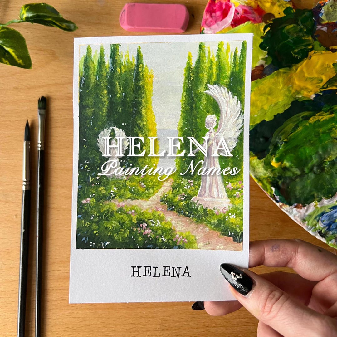 Helena Name Painting - Artwork - Hand Painted - Synesthesia Art - Gift ...