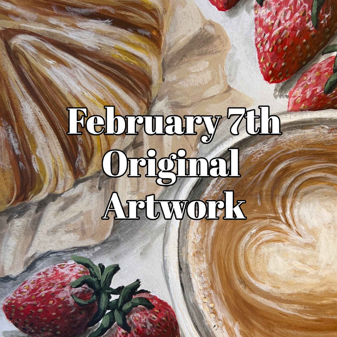 February 7th Birthday Painting Artwork Hand Painted Synesthesia Art ...