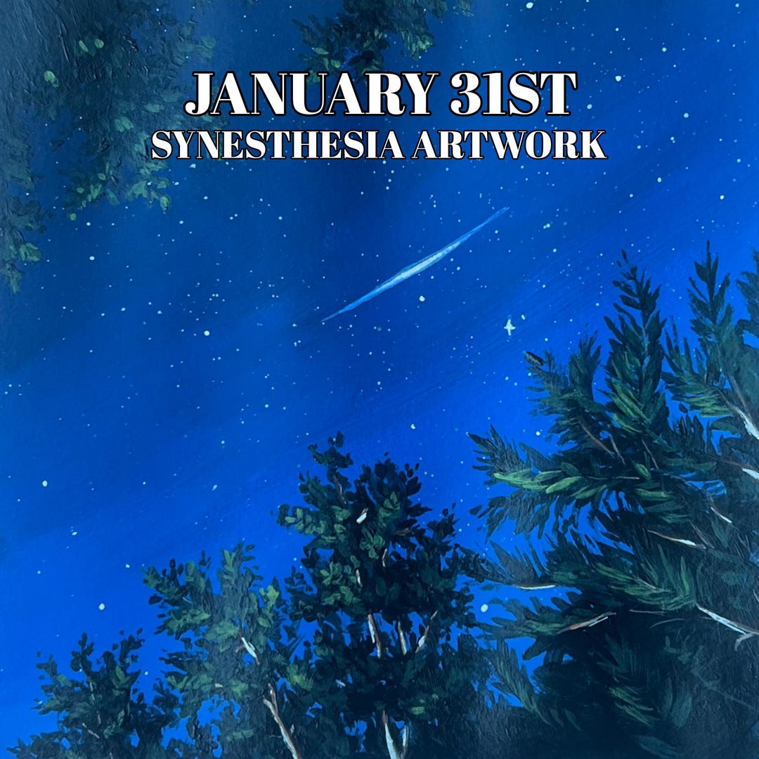 January 31st Birthday Painting - Artwork - Hand Painted - Synesthesia ...