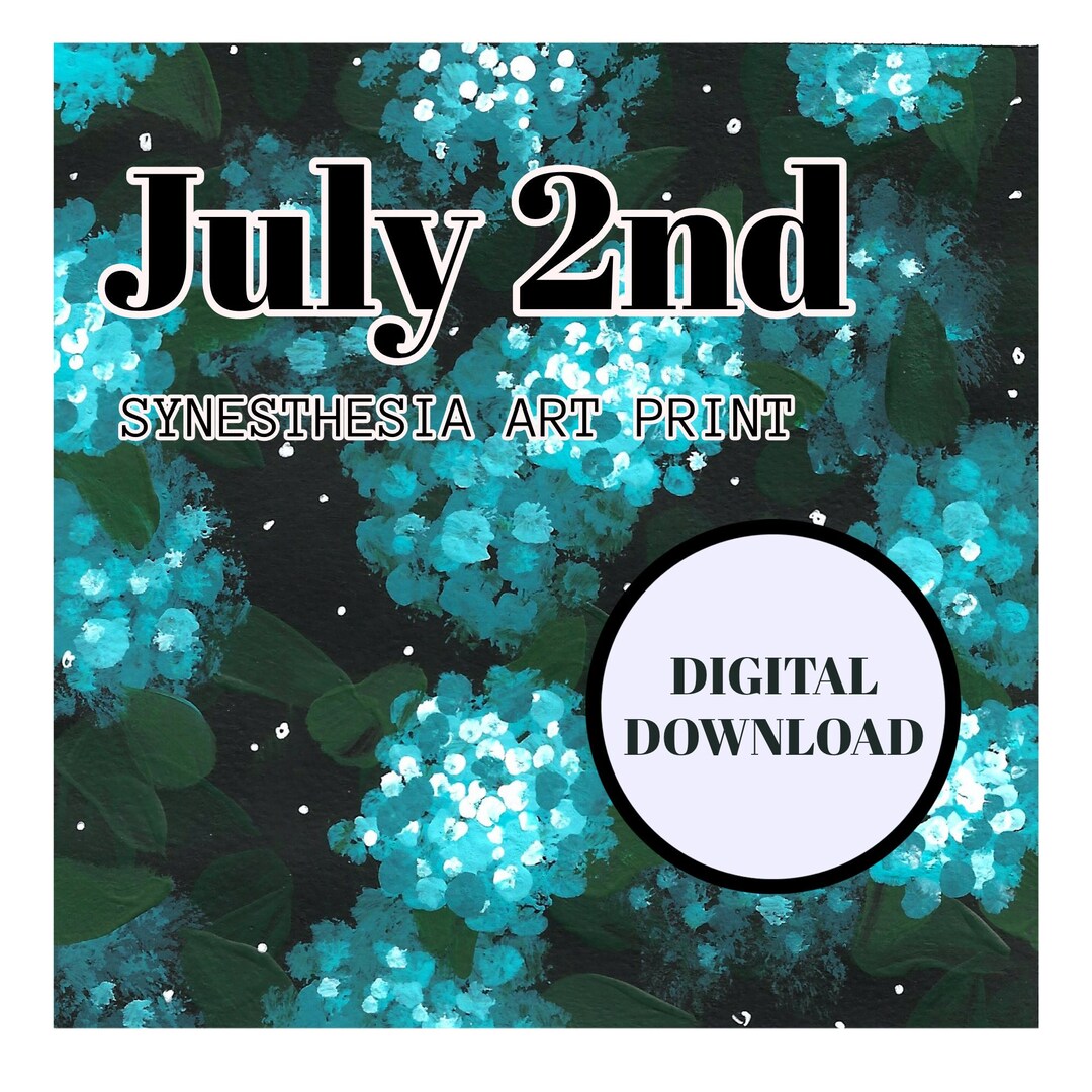 July 2nd Birthday Painting Digital Artwork - High Quality Art Prints ...