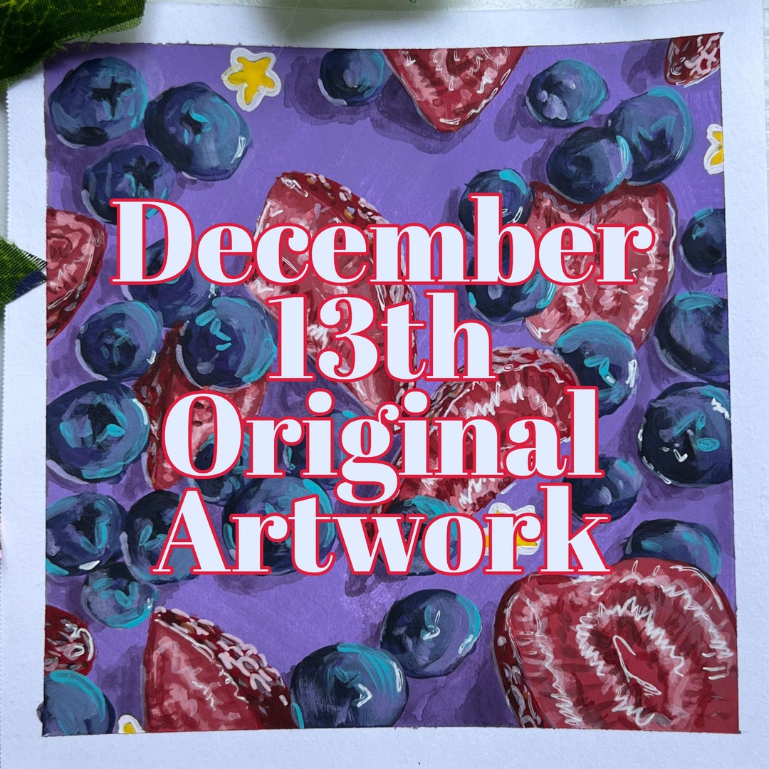 December 13th Birthday Painting - Artwork - Hand Painted - Synesthesia ...