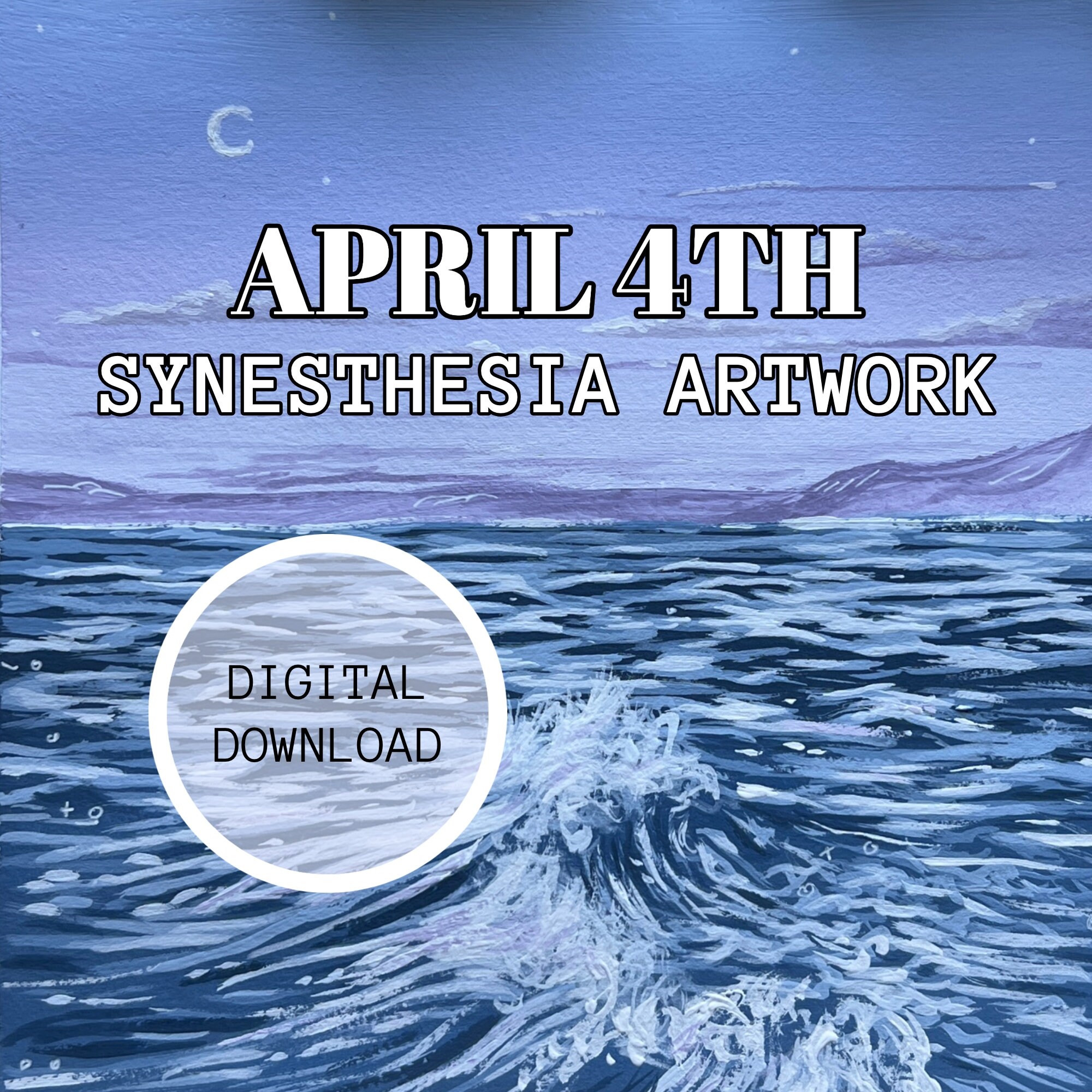 April 4th Birthday Painting Digital Artwork High Quality Art - Etsy