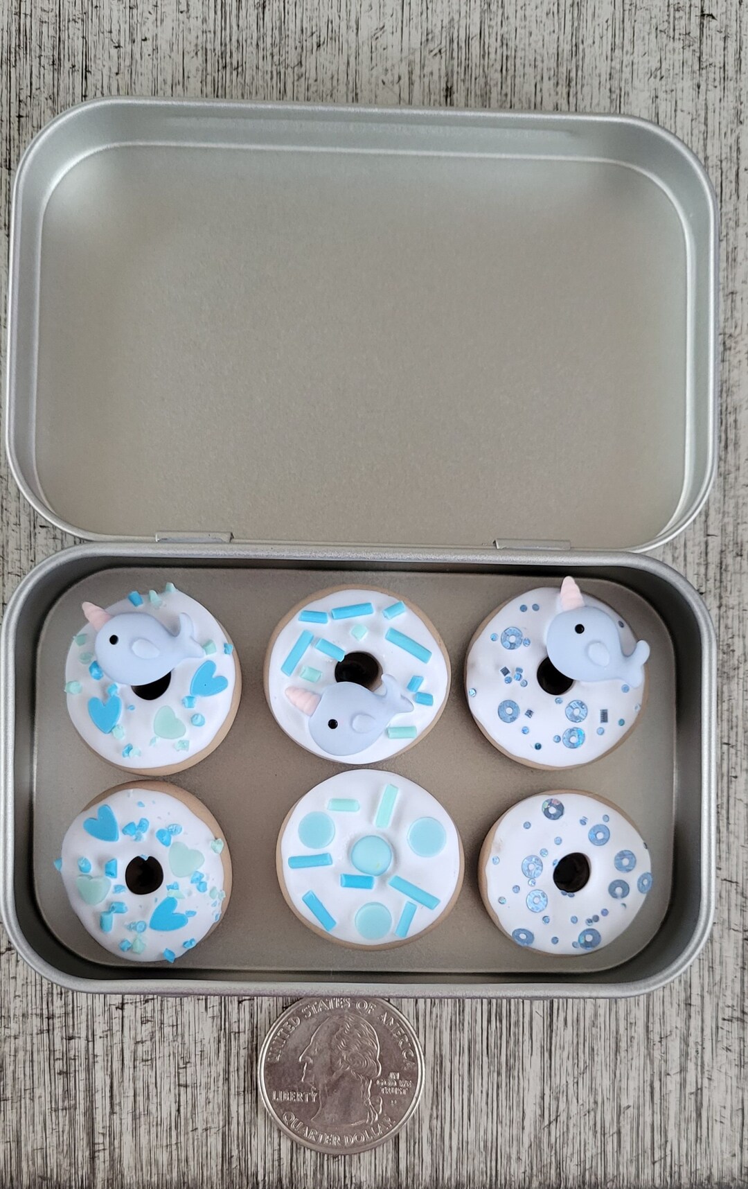 Handmade Narwhal Donut Magnet Set: Polymer Clay Fridge Magnets - Etsy