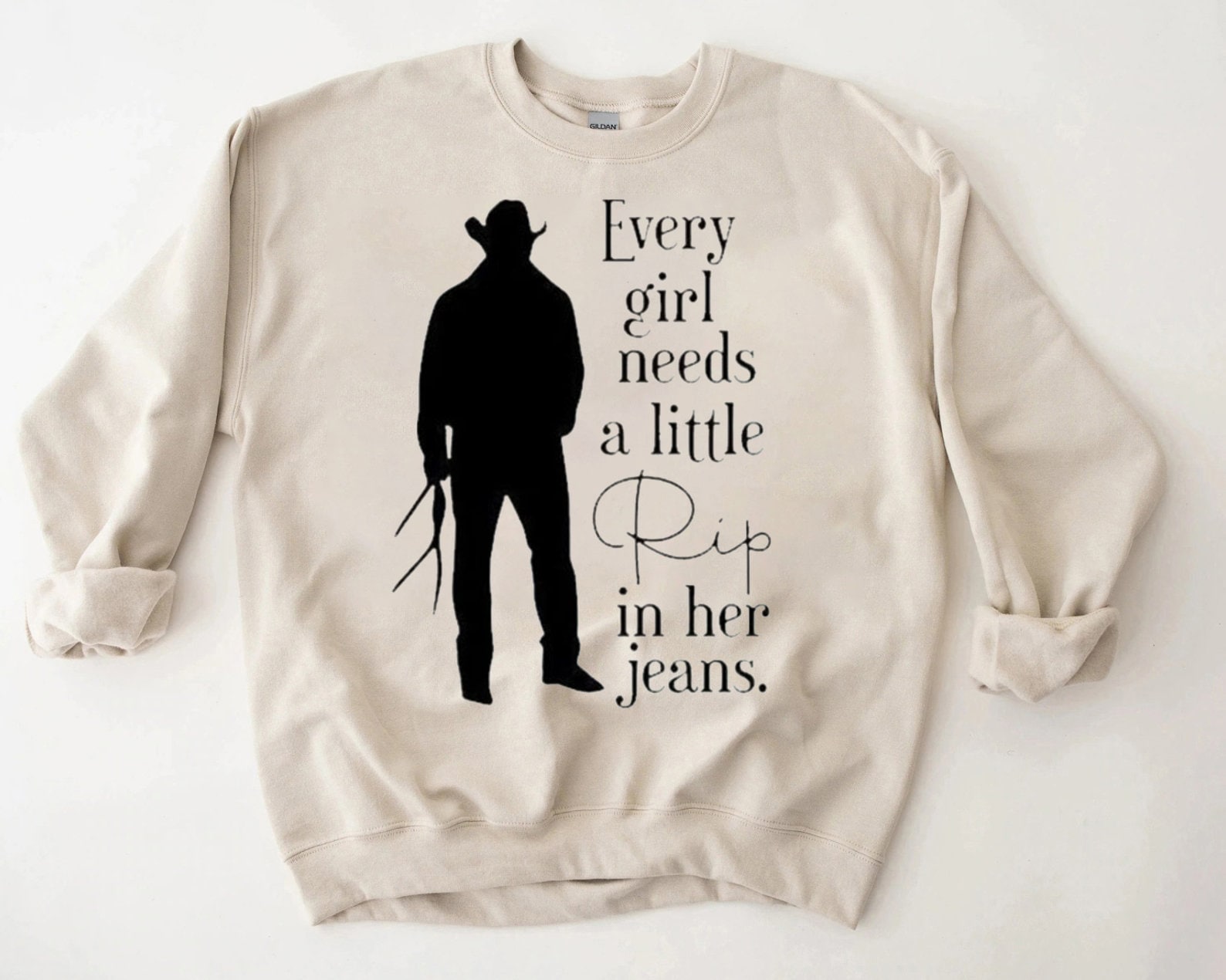 Custom Every Girl Needs A Little Rip In Her Jeans Sweatshirt Etsy