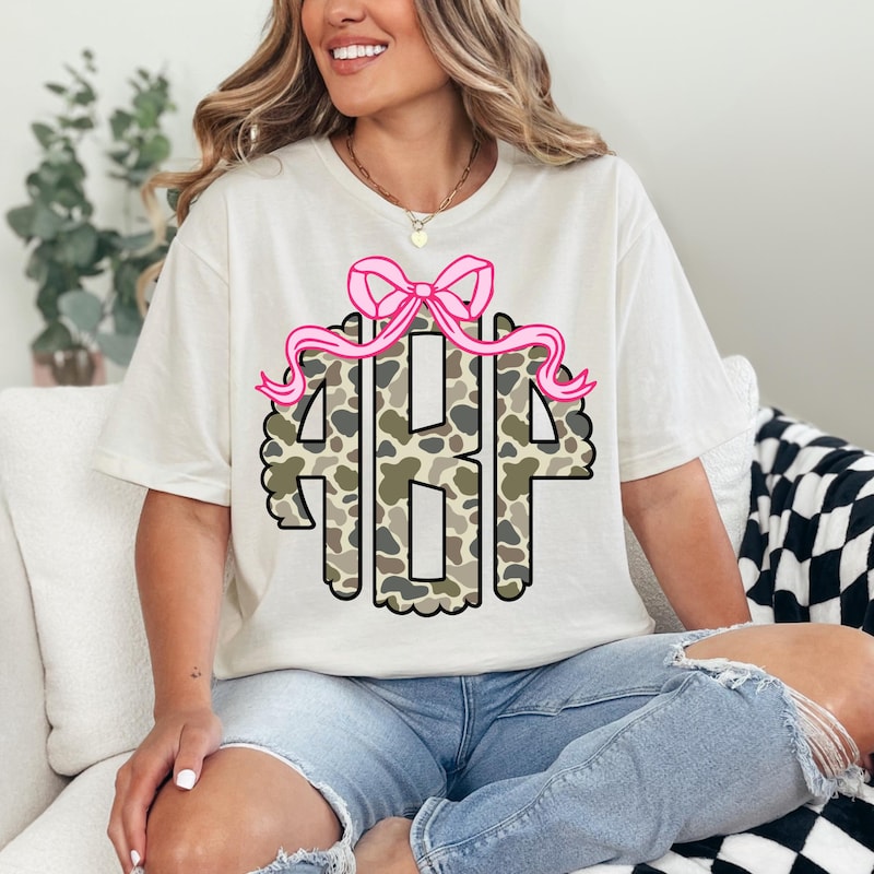 Bow Monogram - Etsy