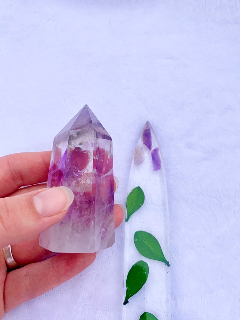 Amethyst Resin Dagger Decorative Dagger Amethyst Chips Pagan Wand Altar ...