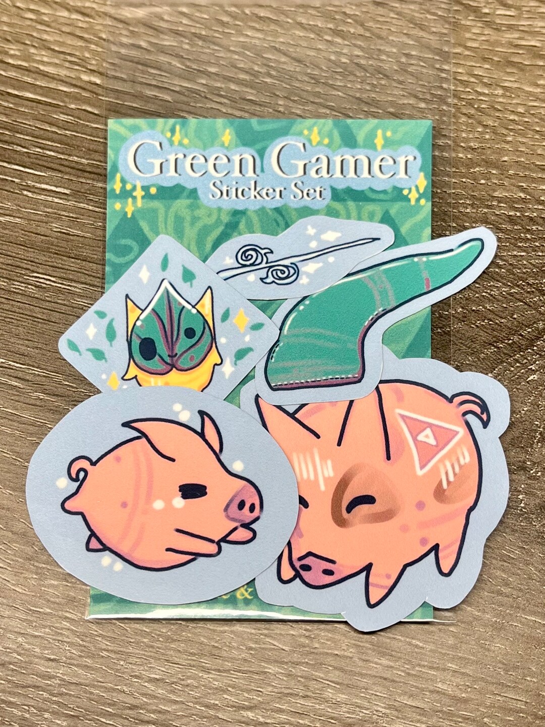 Green Gamer Sticker Pack 90s Gamer Gaming Lover Nostalgic Video Game ...