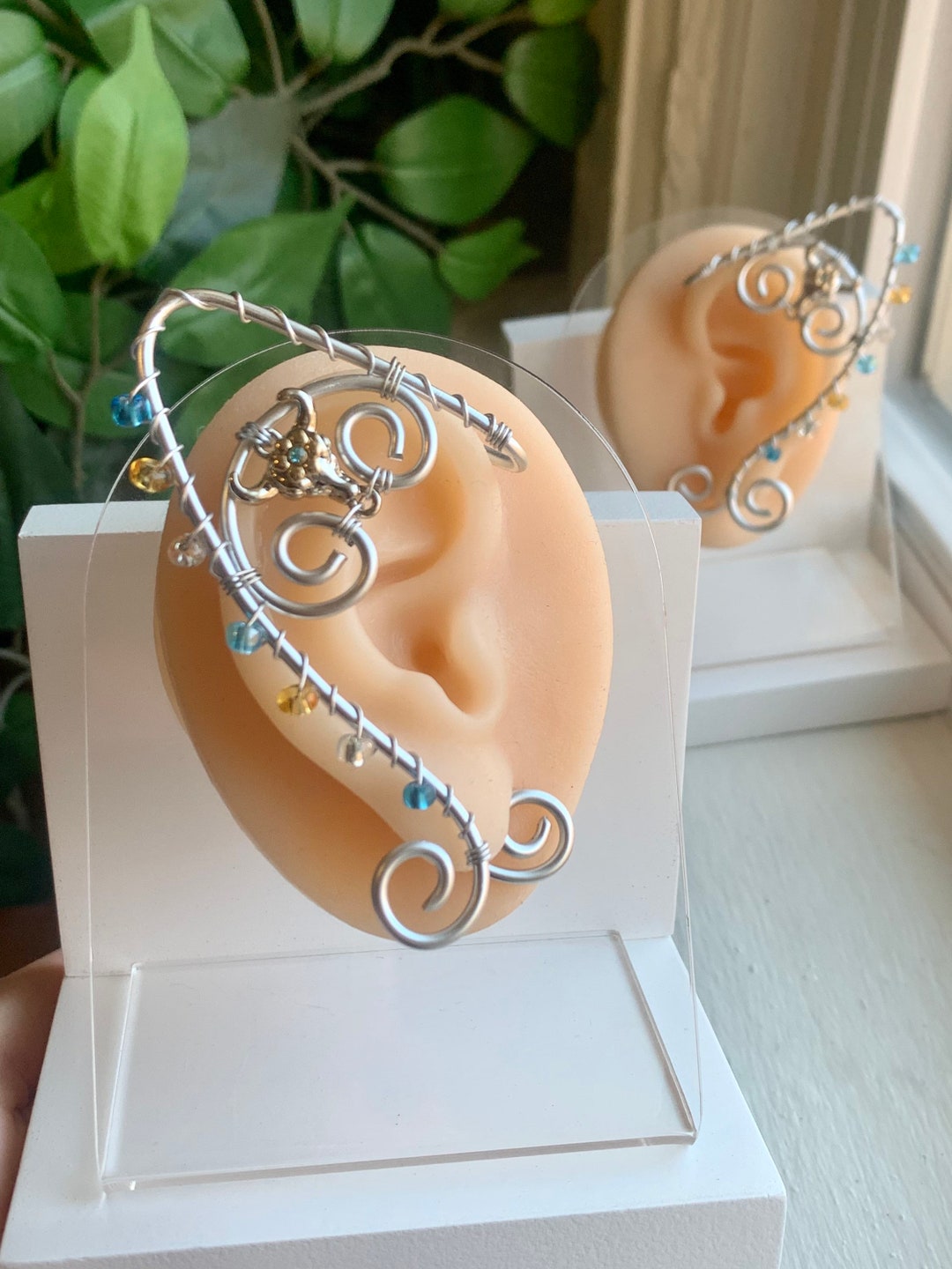 Blue and Gold Bull/taurus Fairy Ear Cuffs/elf Cosplay Costume Ears - Etsy