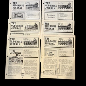 Vintage Lot of 18 1978-1979 the Old-house Journal Paper Publication ...