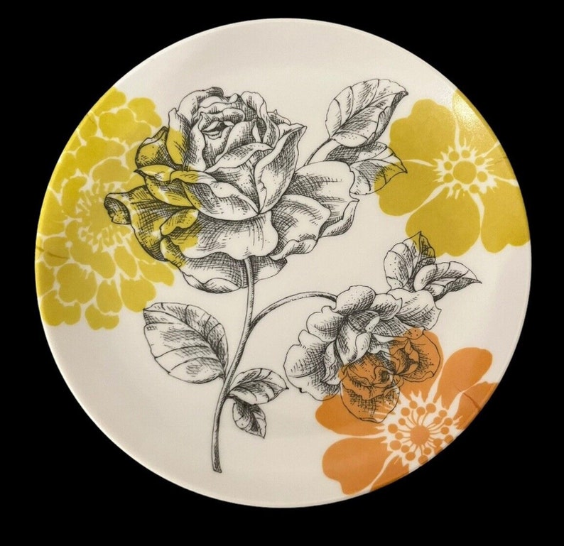 Vintage Allied Chemical Melamine 70s Harvest Floral Set of 4 Small ...