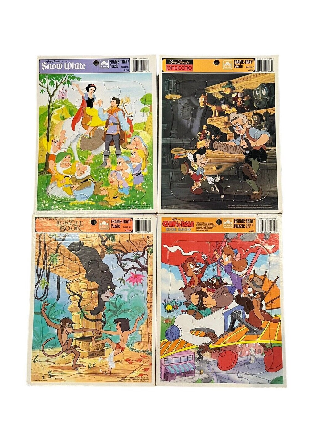 Vintage Walt Disney Golden Frame Tray Puzzle Lot of 4 - Etsy