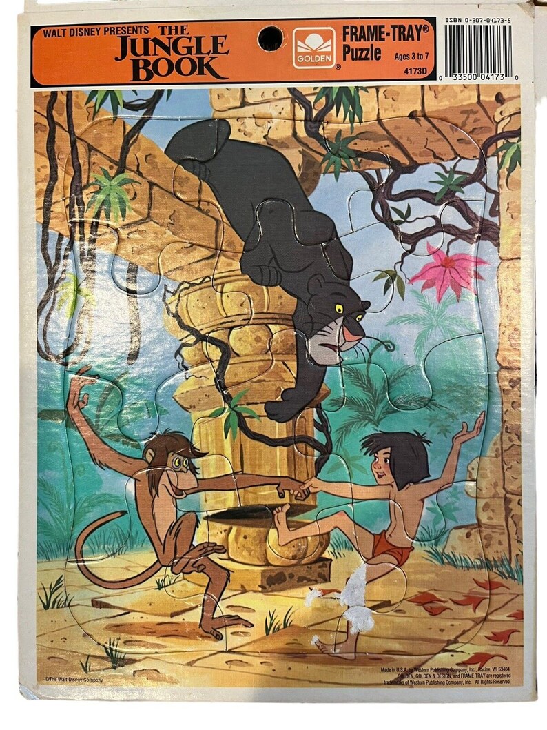 Vintage Walt Disney Golden Frame Tray Puzzle Lot of 4 - Etsy