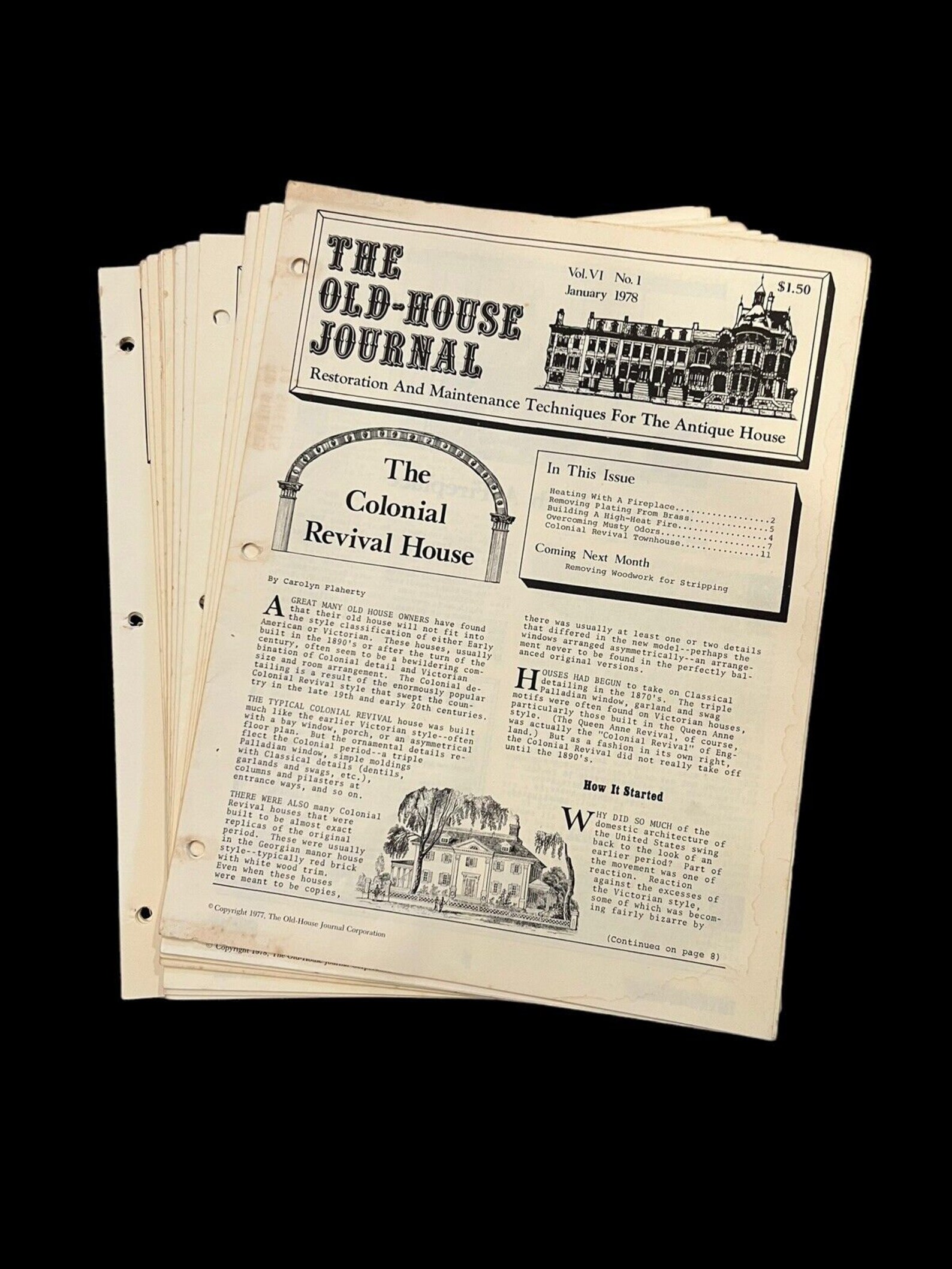 Vintage Lot of 18 1978-1979 the Old-house Journal Paper Publication ...
