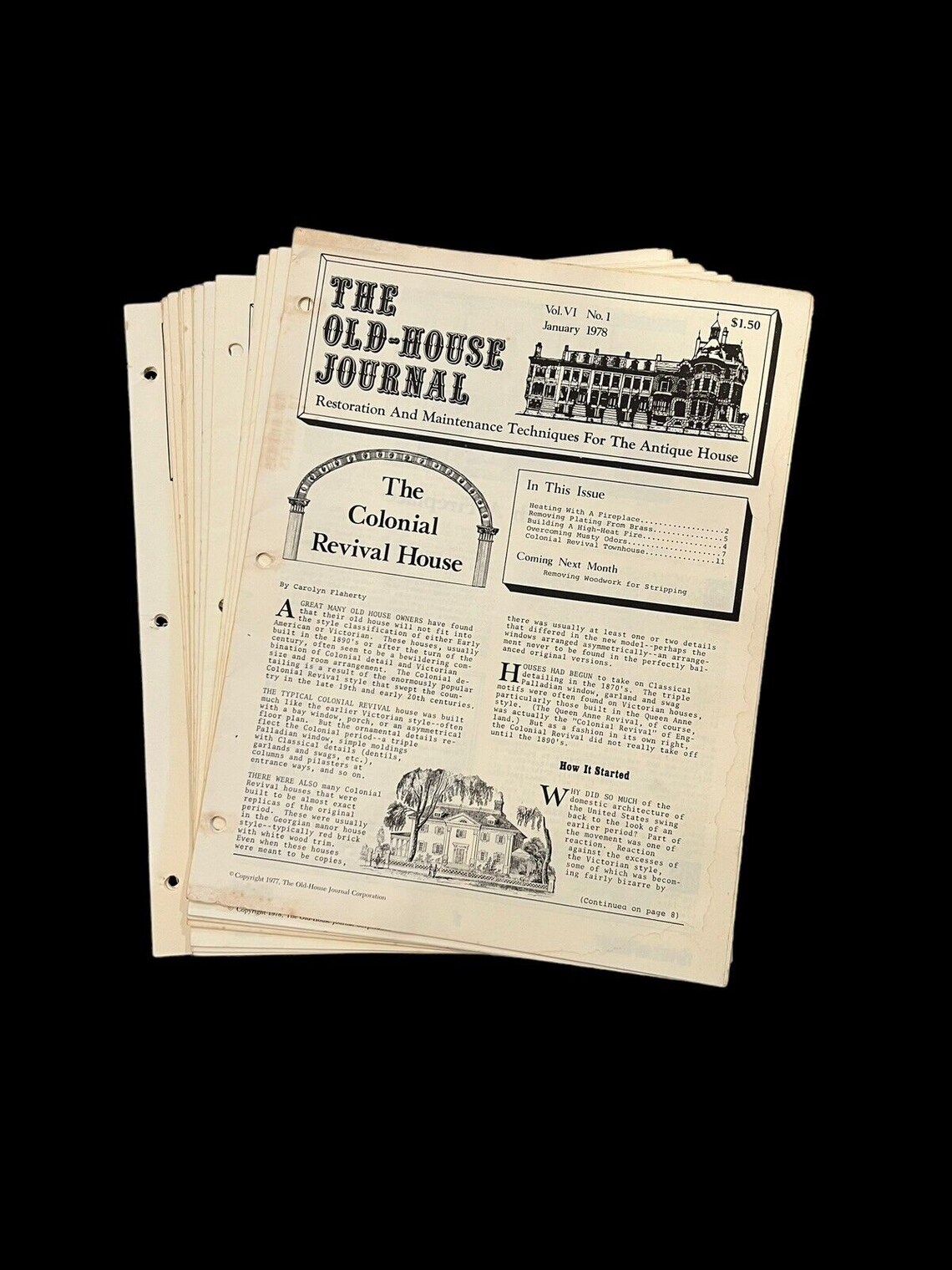 Vintage Lot of 18 1978-1979 the Old-house Journal Paper Publication ...