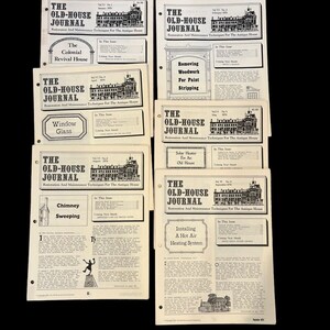 Vintage Lot of 18 1978-1979 the Old-house Journal Paper Publication ...