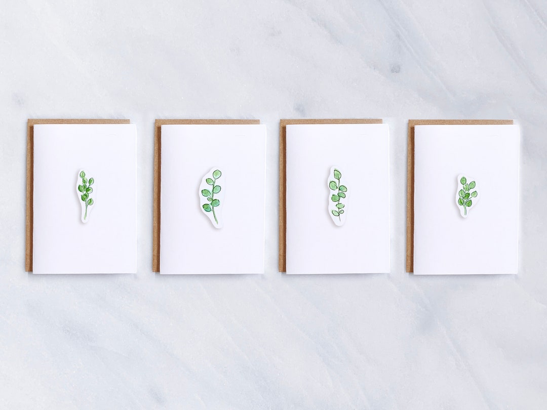 Eucalyptus Card Set Watercolor Plant Lover Cards Blank Cards Any ...