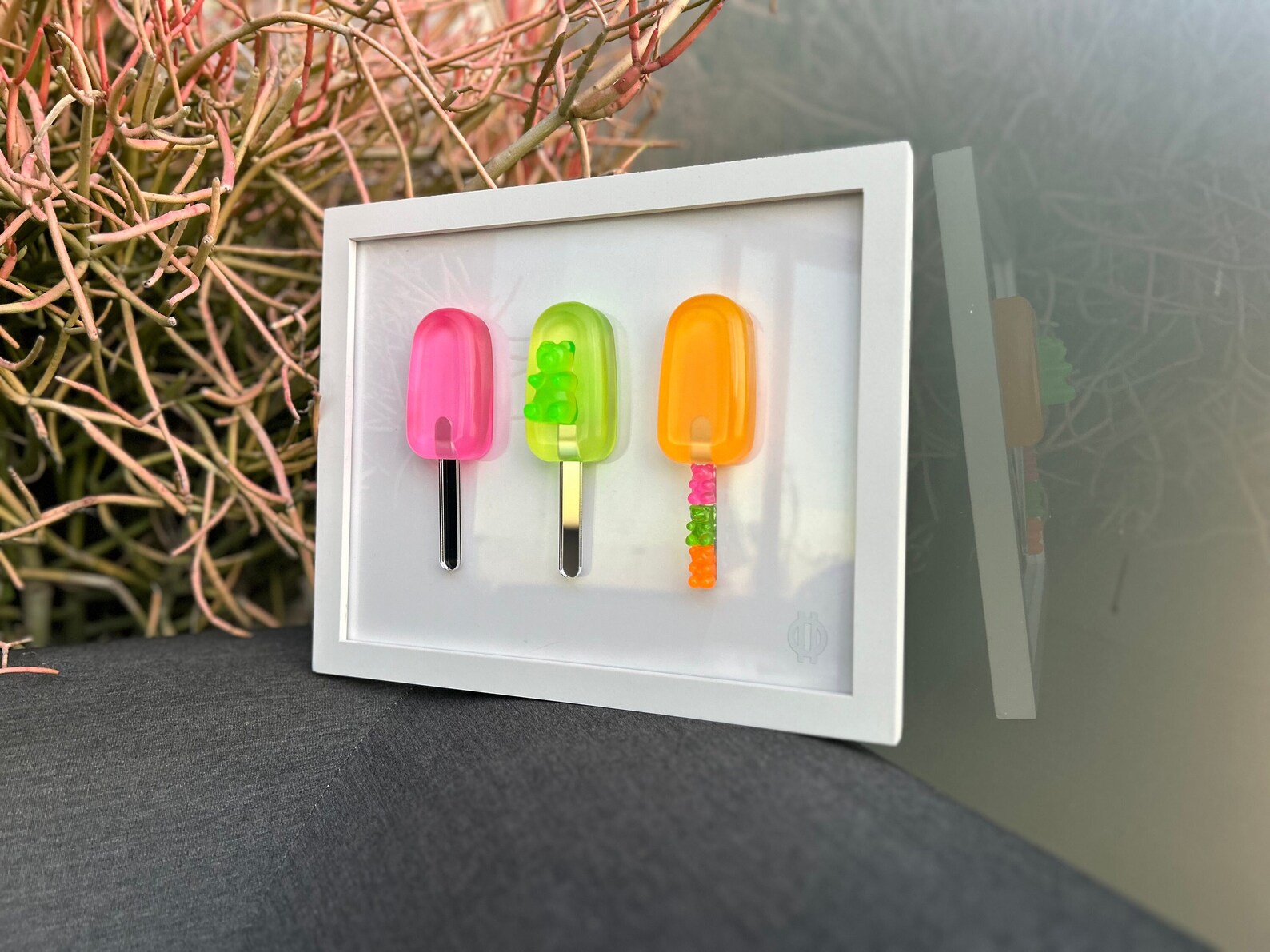 Popsicle Wall Art 11x9 in Resin Ice Cream Epoxy Candy 3d Painting Gummy ...