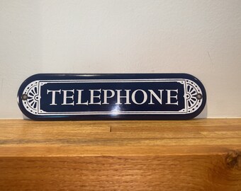 Porcelain Telephone Sign - Etsy