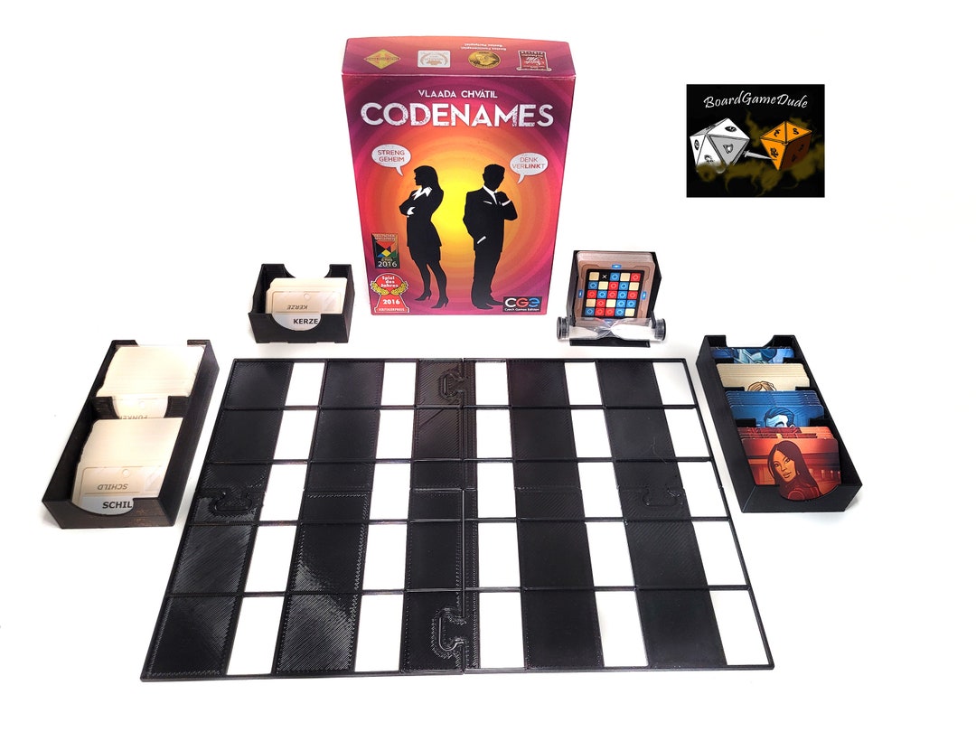 Codenames 3D Printed Board Game Insert Card Grid Code - Etsy