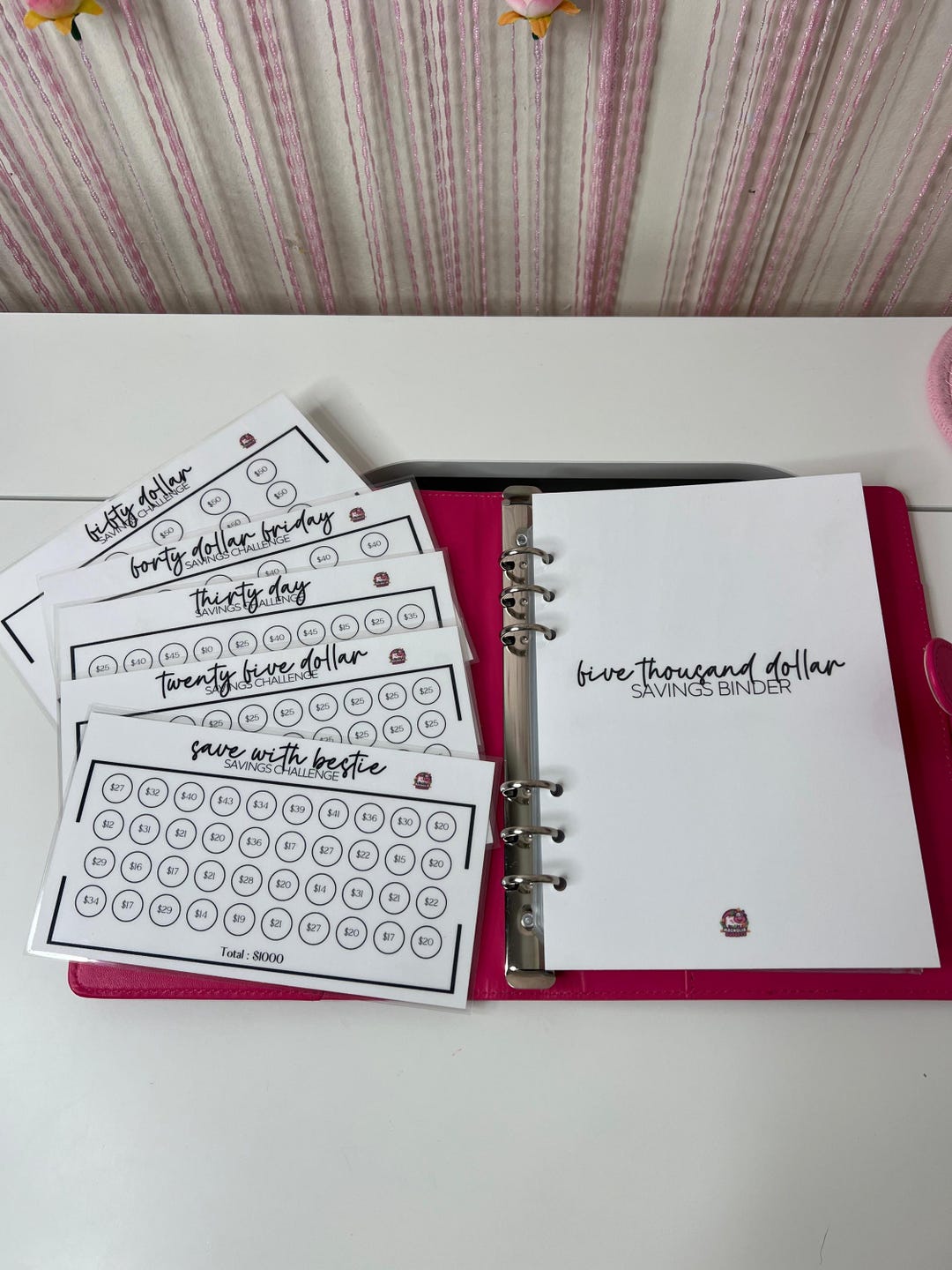 The 5k Savings Challenge | Save 5000 | 5 Challenges | A5 Ring Binder ...