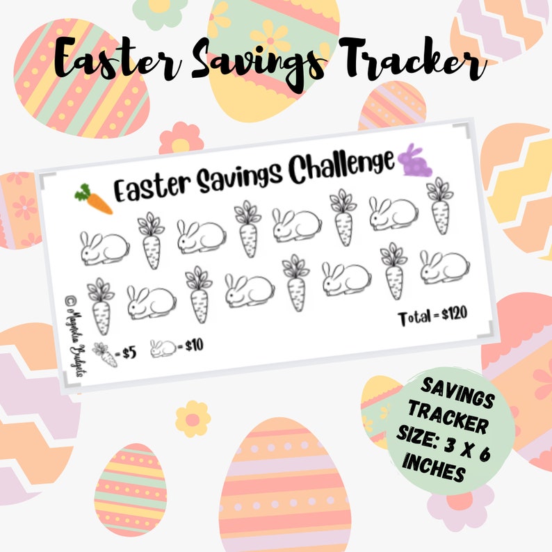 Easter Savings Challenge Bundle | Cash Envelope & Tracker (digital ...