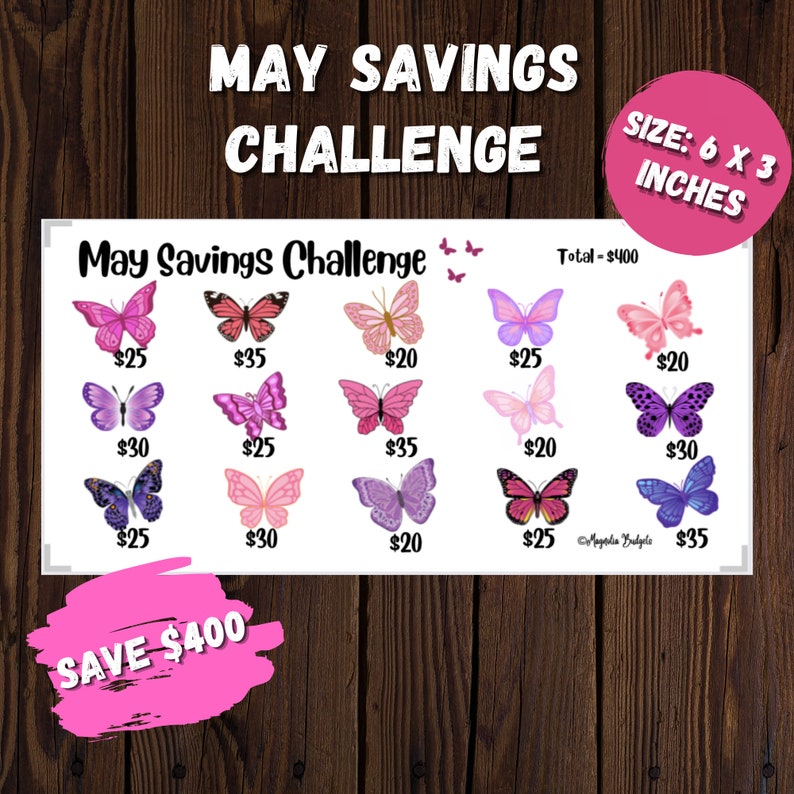 May Savings Challenge Bundle Cash Envelope and Tracker - Etsy