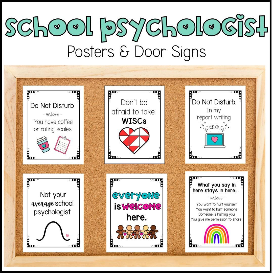 School Psychologist Office Decor Bundle – Printable Psychologist ...