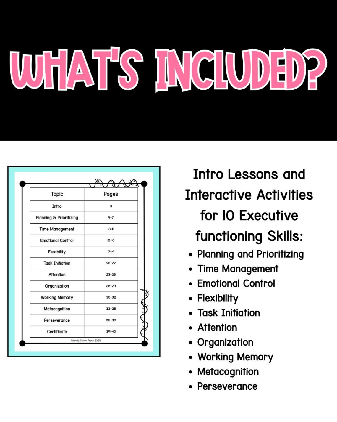 Executive Functioning & Emotional Regulation Worksheets – Counseling ...
