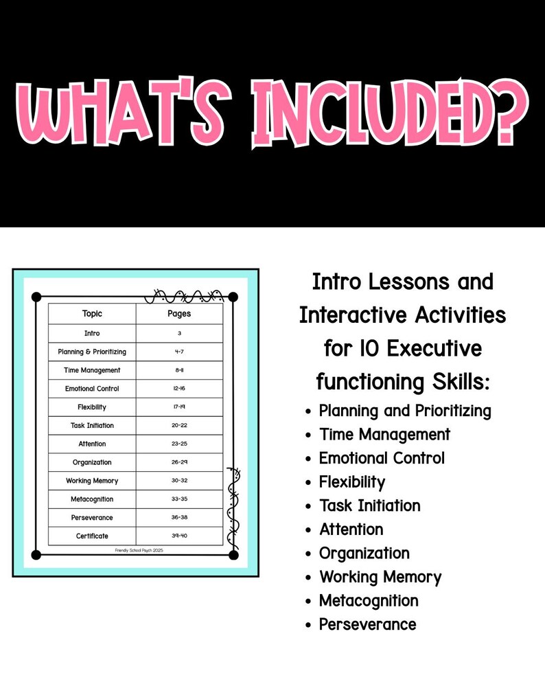 Executive Functioning & Emotional Regulation Worksheets – Counseling ...