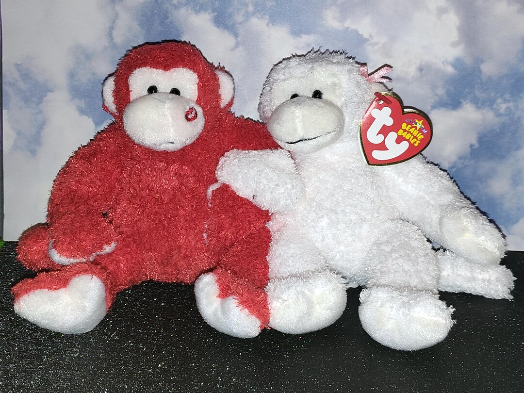 TY Beanie Babies - Cheek to Cheek the Monkeys (set of 2) Mwmts - Etsy
