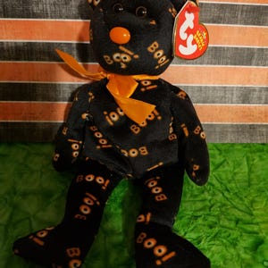 TY Beanie Baby YIKES the Halloween Bear hallmark Gold Crown Excl. - Etsy