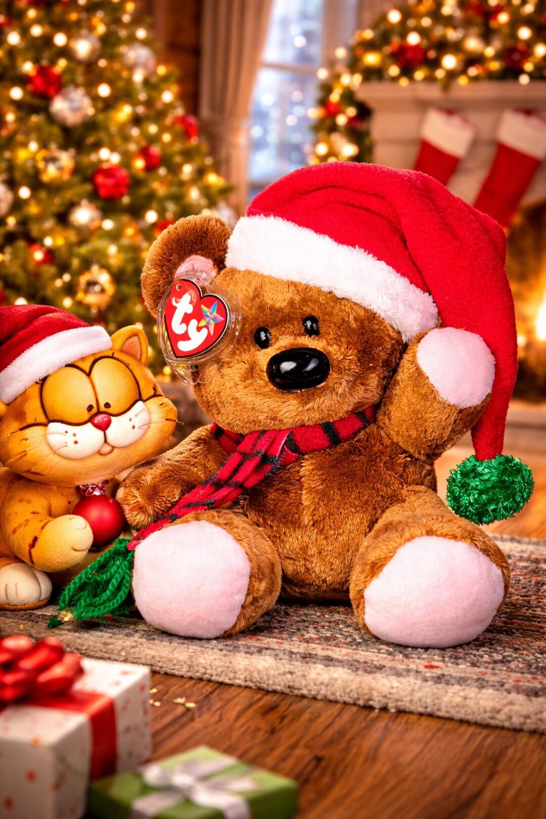 TY Beanie Buddy - POOKY the Bear (christmas Hat) Mwmts - Etsy