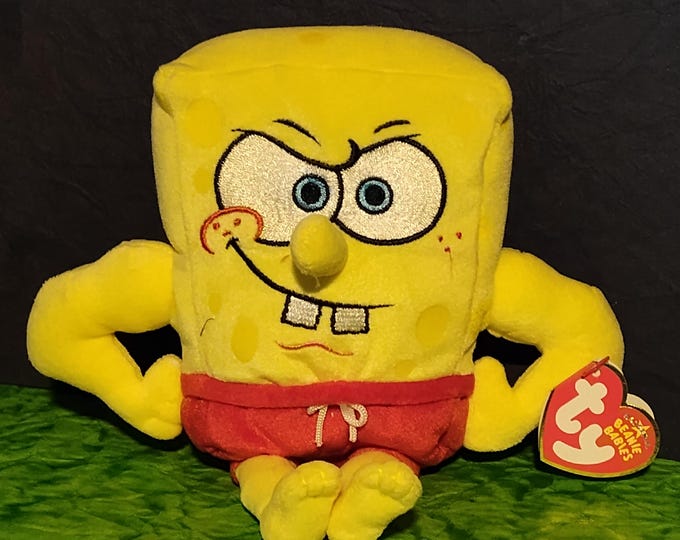 TY Beanie Baby SPONGEBOB Squarepants Musclebob Buffpants - Etsy