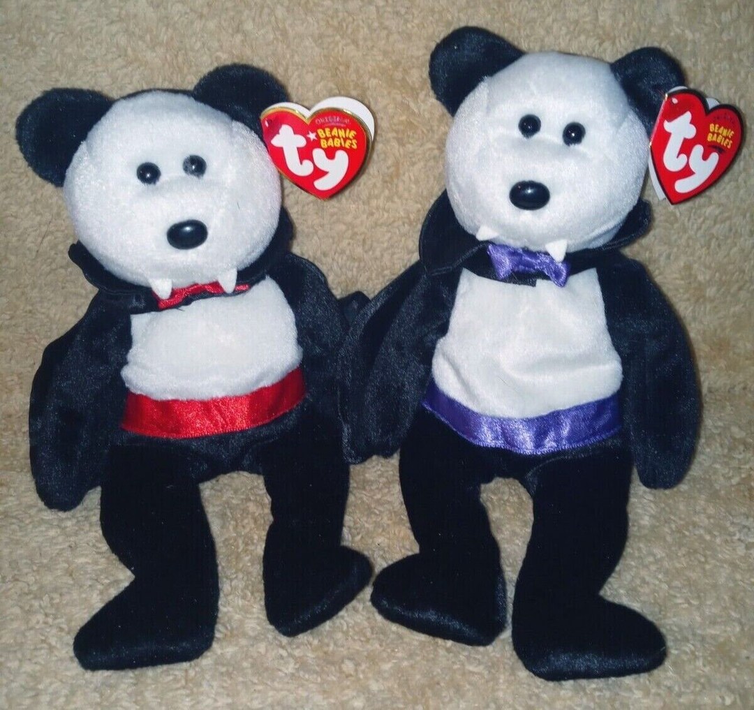 TY Beanie Baby Baron Van PYRE and COUNT the Halloween Bears Mwmts - Etsy