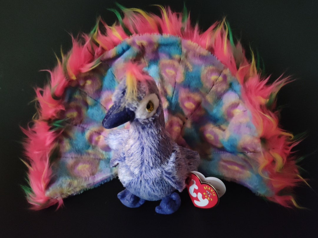 TY Beanie Baby - FLASHY the Peacock Mwmts - Etsy