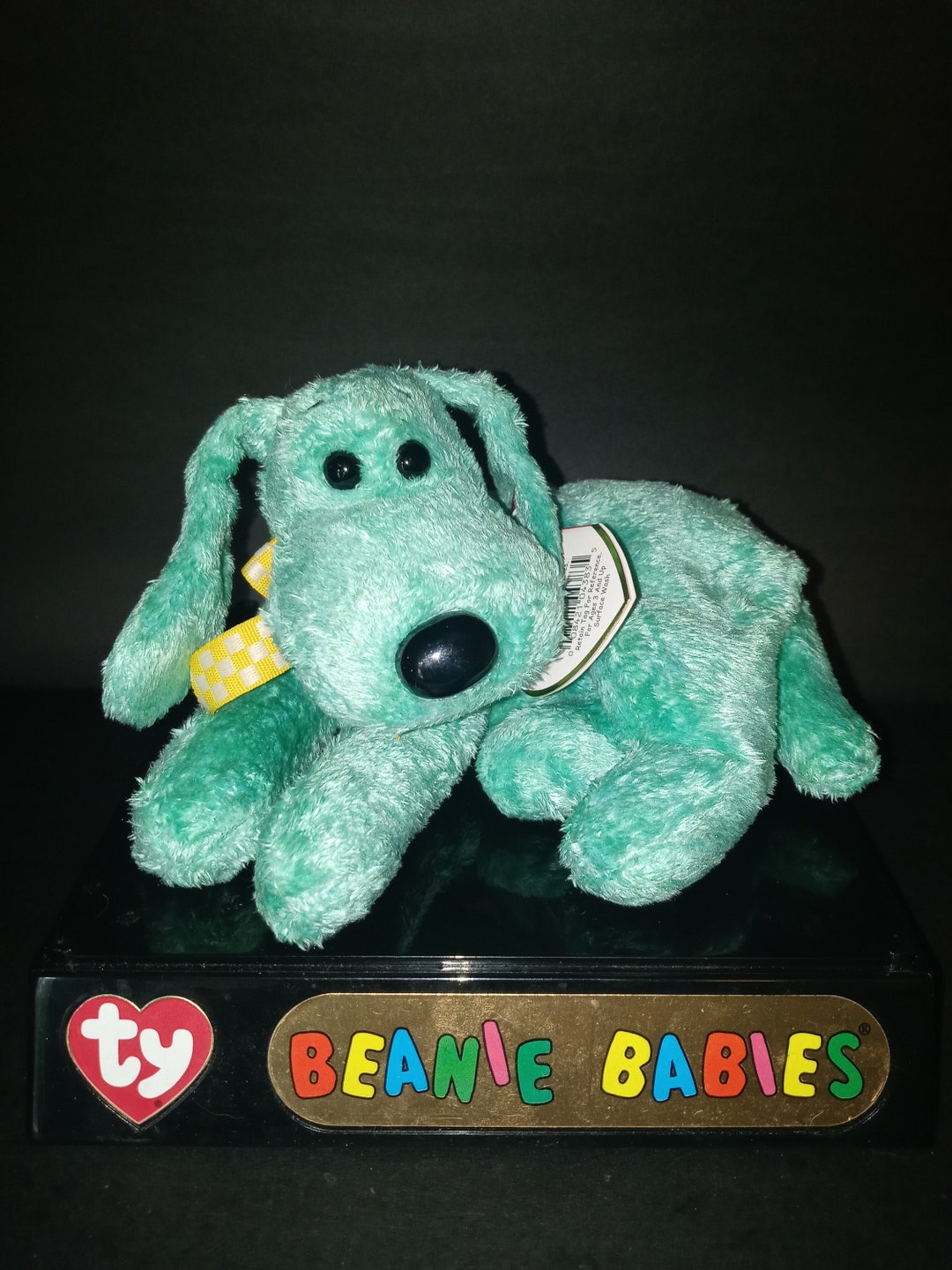 TY Beanie Baby - DIDDLEY the Green Dog Mwmts - Etsy