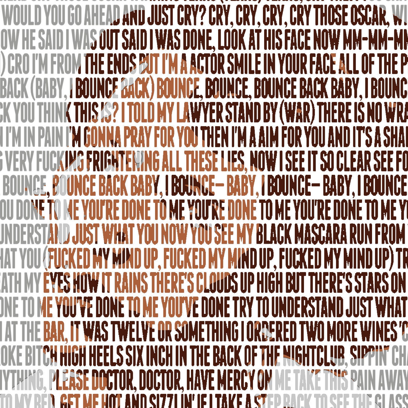 RAYE My 21st Century Blues Full Album Lyrics Typography Art premium ...