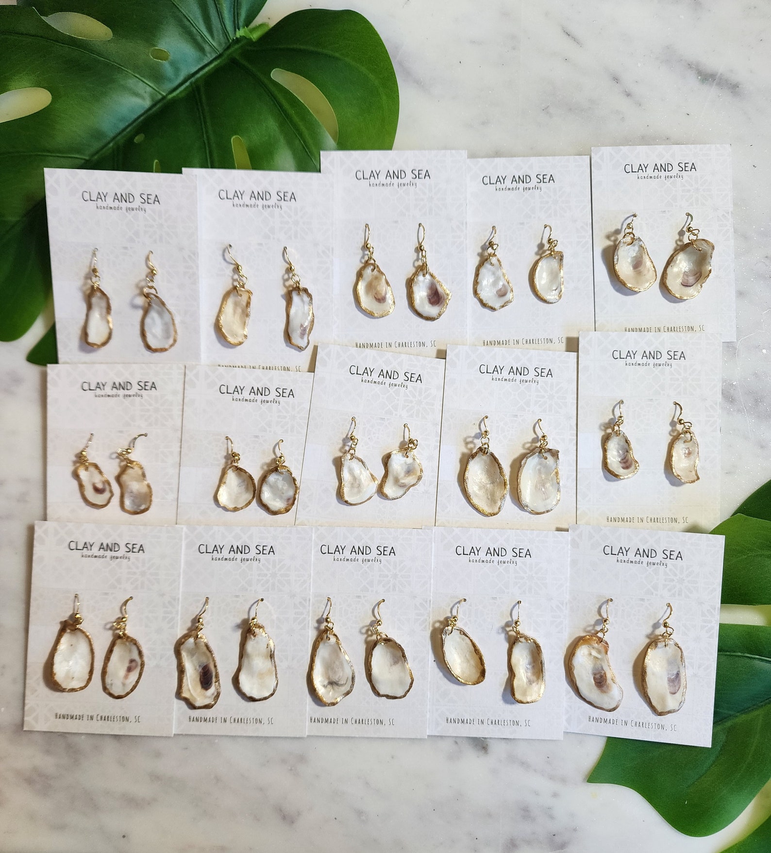 Oyster Shell Collection | Handmade Earrings, Charleston, Oyster ...