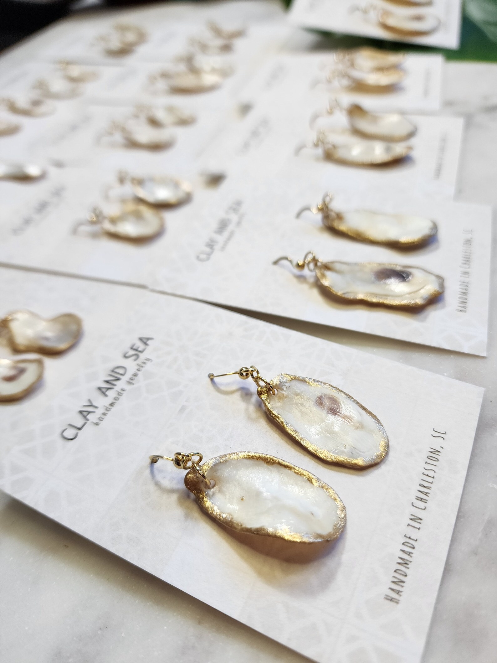 Oyster Shell Collection | Handmade Earrings, Charleston, Oyster ...