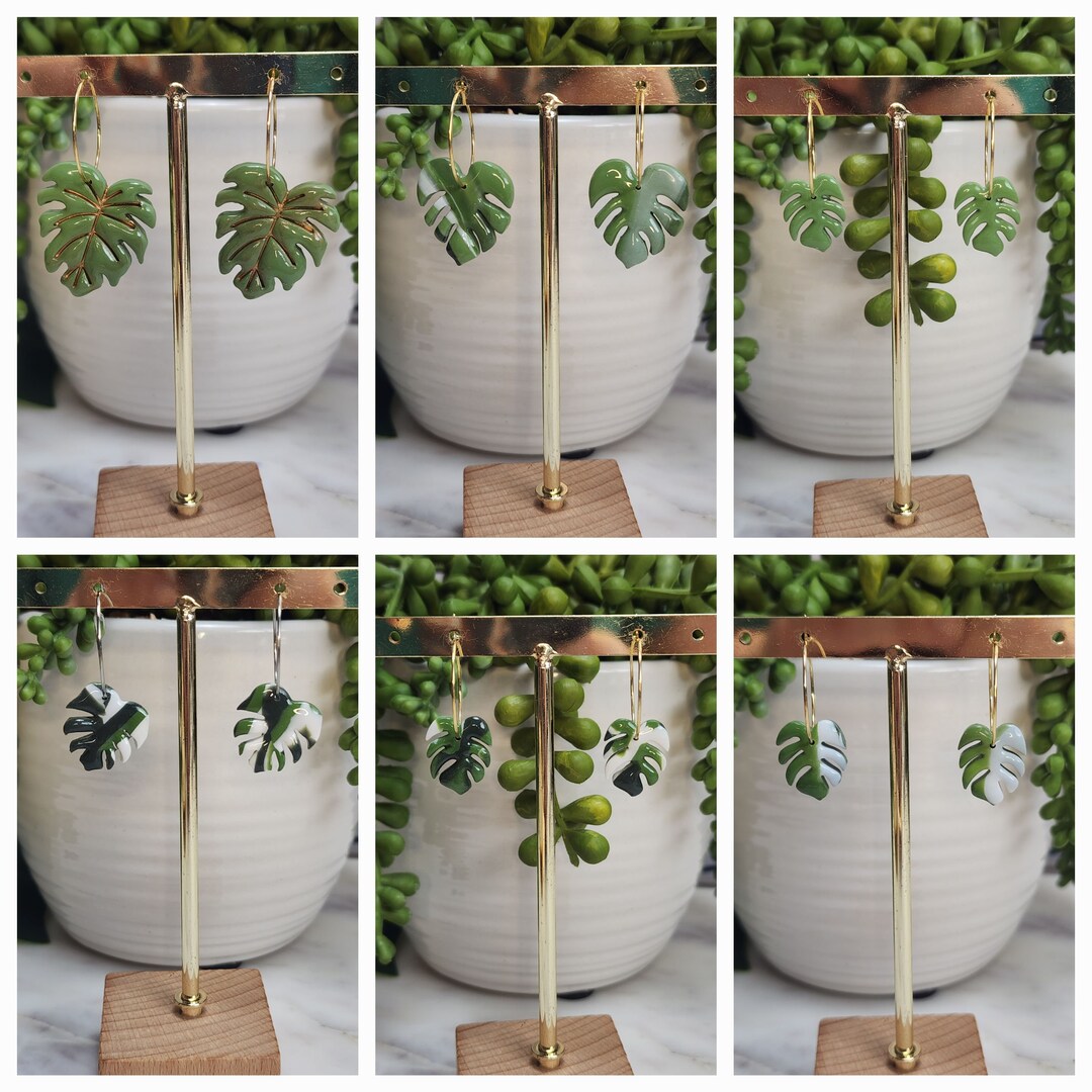 Monstera Hoop Collection - Etsy