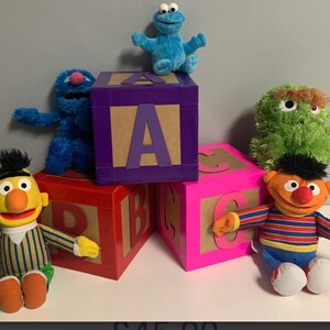 ABC Block Centerpiece, Party Decoration, 1st Birthday Decorations, 123 ...