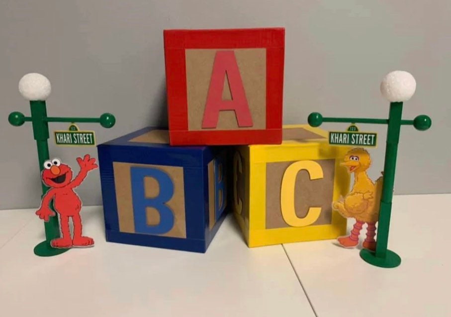 Custom ABC/123 Blocks | Kids Birthday Party Centerpiece Decorations - Etsy