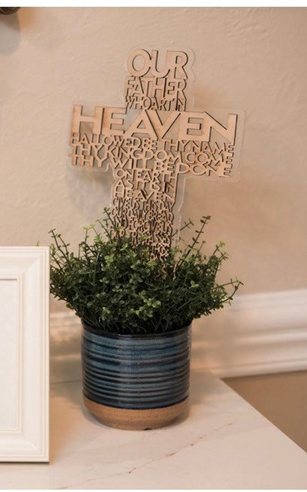 Our Father Prayer Centerpiece | First Communion Decorations | Catholic ...