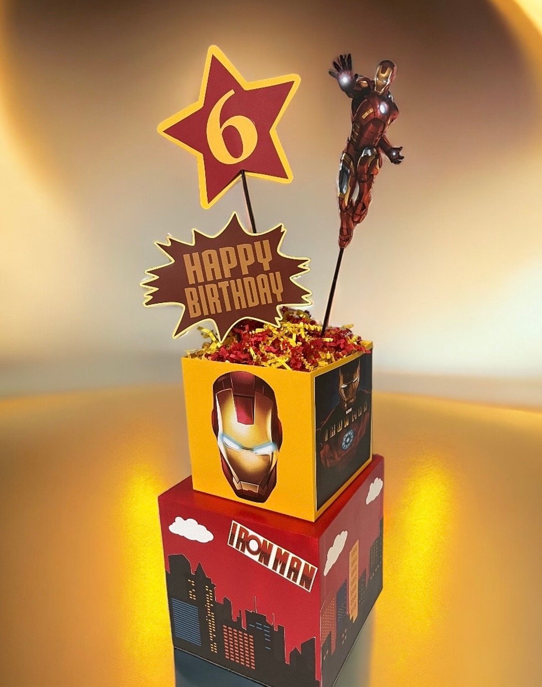 Superhero Birthday Centerpiece, Comic Book Party Decorations Custom ...