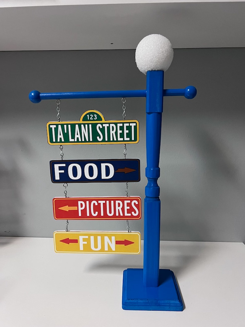 Street Sign Lamp Post 4 Tier 21 Inch Centerpiece - Etsy