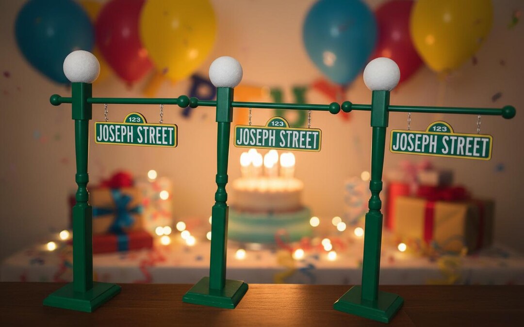 3 Lamp Post Street Sign 21 Inch Centerpieces - Etsy