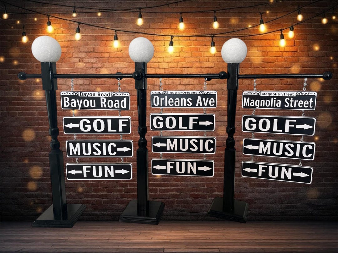 Mardi Gras, New Orleans Street Sign Lamp Post 4 Tier 21 Inch ...